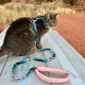 "The Day Tripper" Adjustable H-Style Cat Harness & Bungee Leash