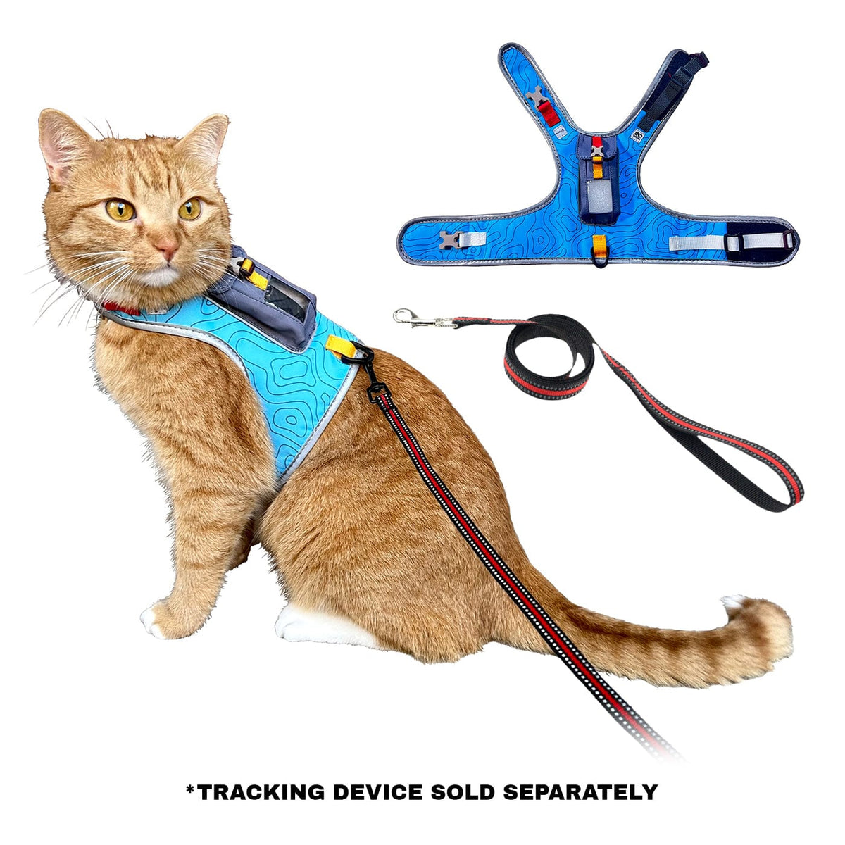 "The Pathfinder" Cat Harness with GPS Tracker Pocket - Powered by Trac